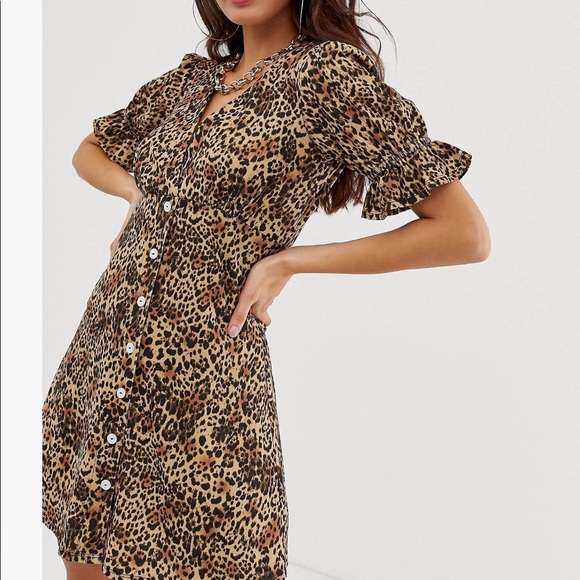 ASOS | Dresses | Asos Puff Sleeve Print Dress | Poshmark
